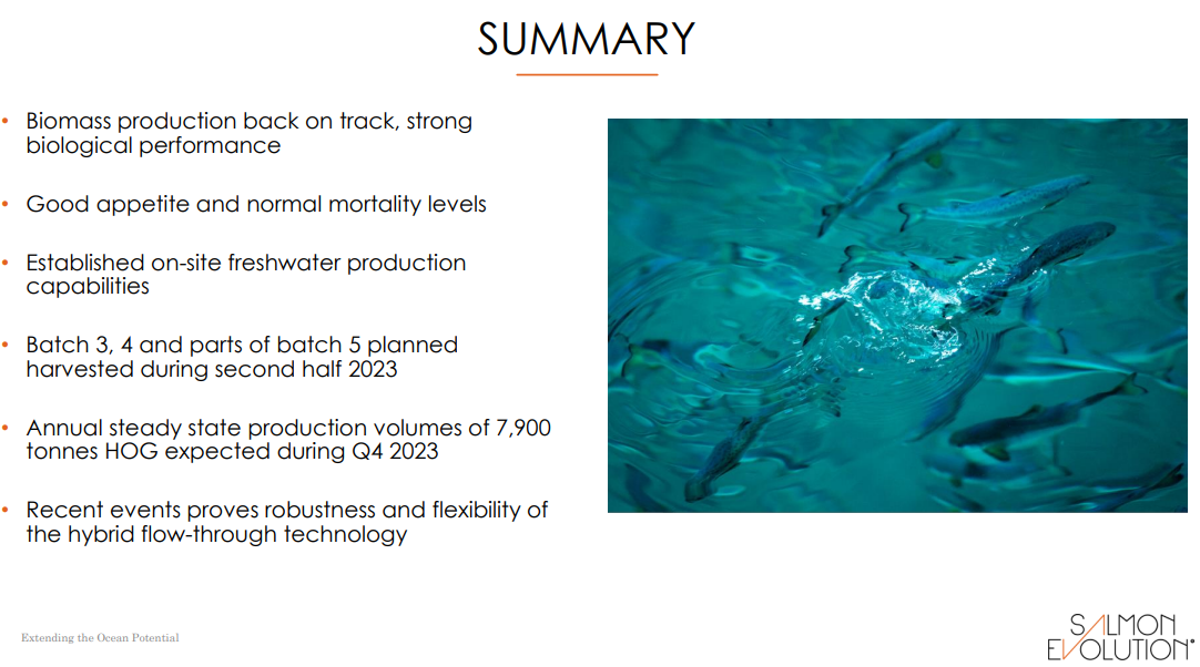 FIS - Companies & Products - Salmon Evolution ASA: Q2 2023 Operational ...